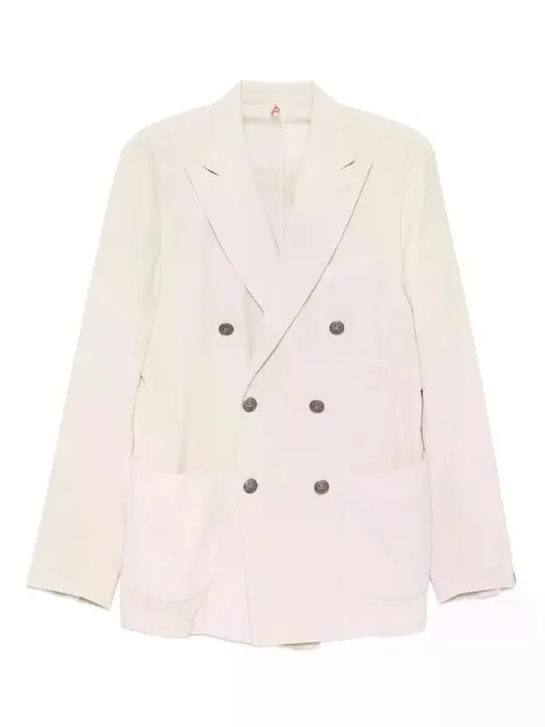 SANTANIELLO Double-breasted Corduroy Blazer