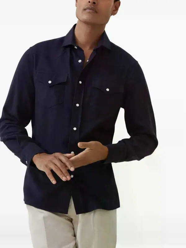 Brunello Cucinelli Easy Shirt - Blue