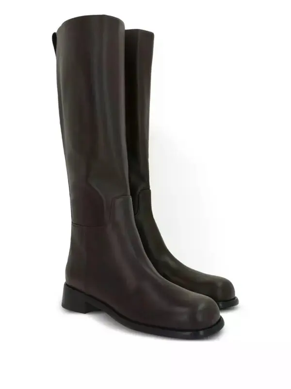 SERGIO ROSSI Avenue Side-zip High Boots - Brown