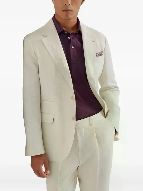 Brunello Cucinelli Chevron Deconstructed Blazer