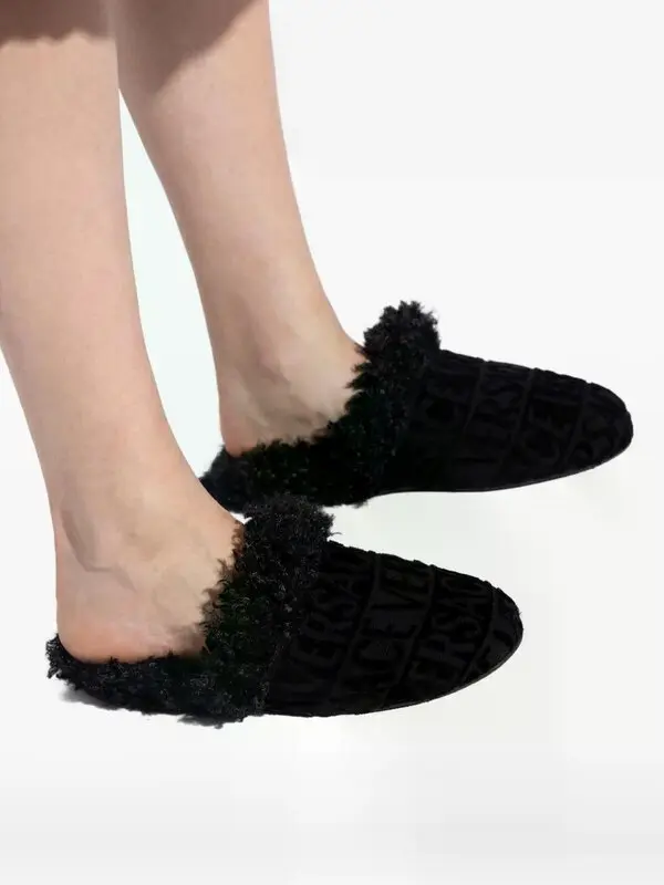 Versace Logo Trimmed Slippers