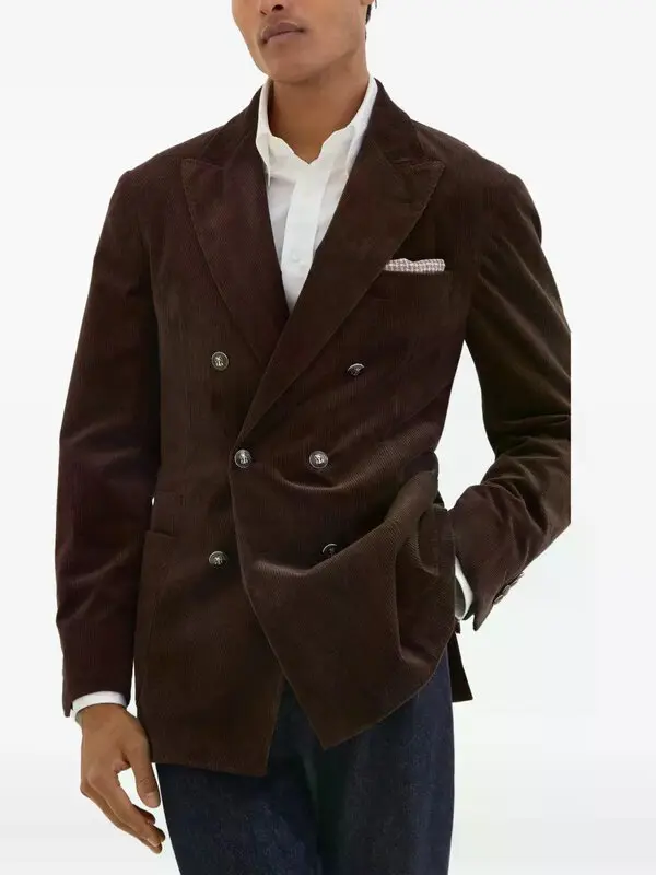 Brunello Cucinelli Corduroy Double-breasted Blazer