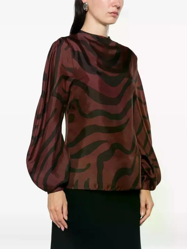Raquel Diniz Aura Zebra-print Blouse