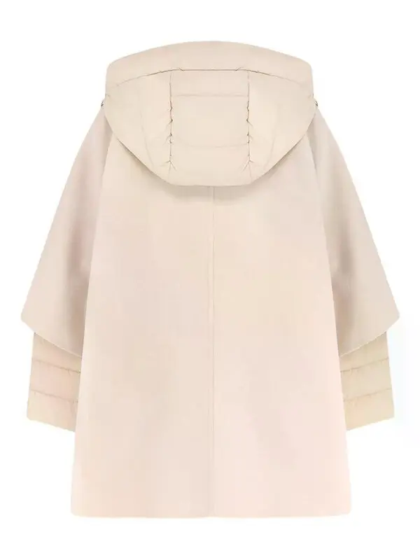 MOORER Hooded Coat With Padded Sleeves