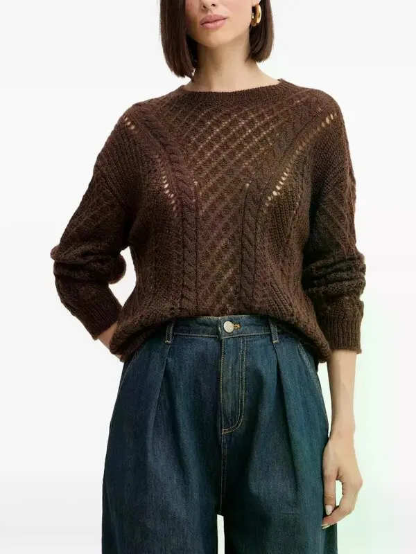 TWINSET Openwork Sweater - Brown