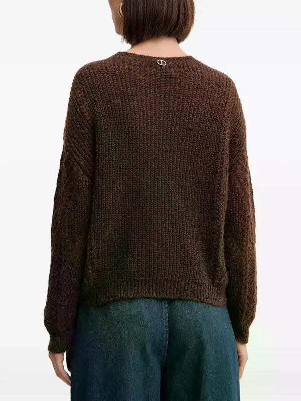 TWINSET Openwork Sweater - Brown