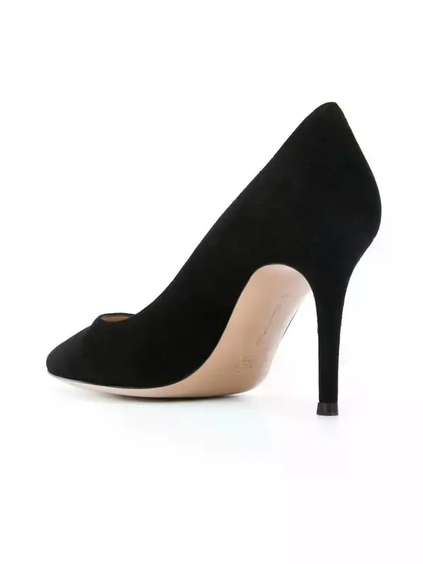 GIANVITO ROSSI Suede Pointed Toe Stiletto Pumps