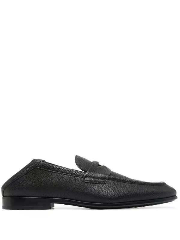 TOD'S Logo-plaque Leather Loafers