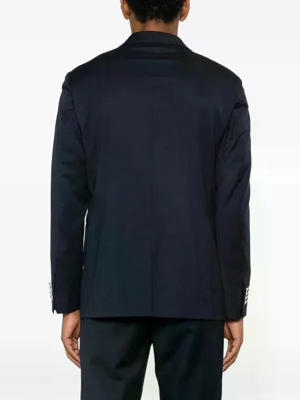 MANUEL RITZ Double-breasted Button-up Blazer - Blue