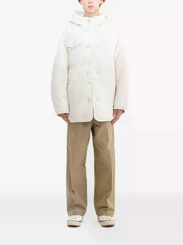 Visvim Greely Corps Hooded Parka Coat - Neutrals