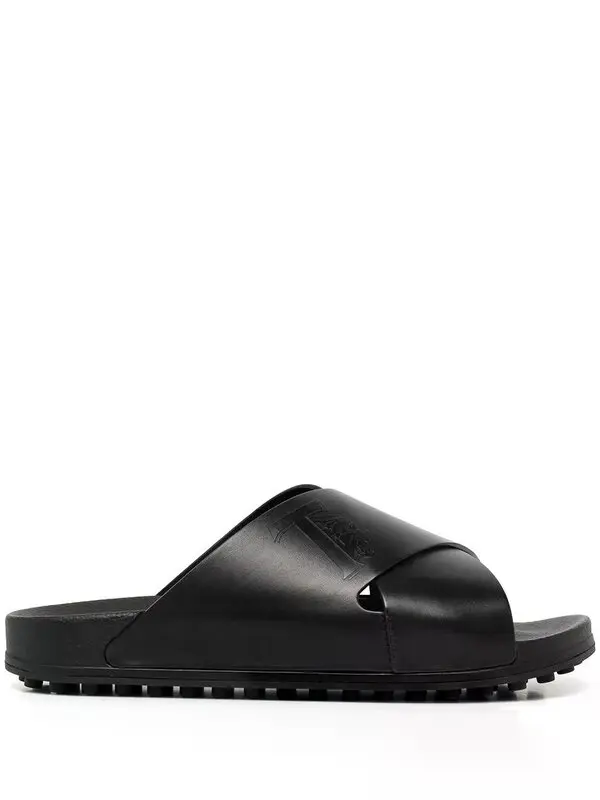 TOD'S Logo-debossed Leather Slides