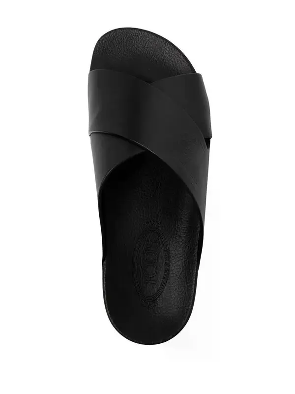TOD'S Logo-debossed Leather Slides