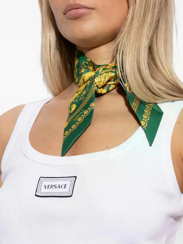 Versace Barocco Print Silk Scarf