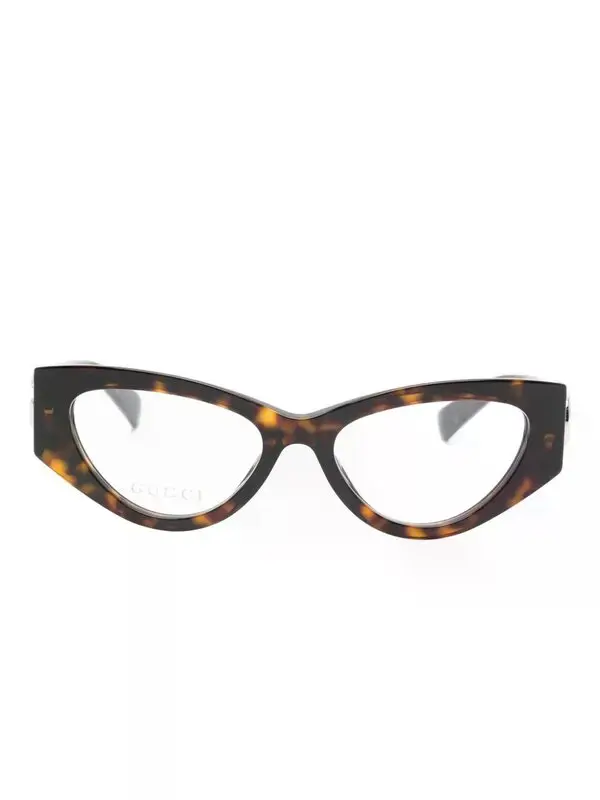 Gucci Cat-eye Logo Glasses - Brown