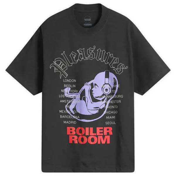 PLEASURES X Boiler Room Headphone T-shirt