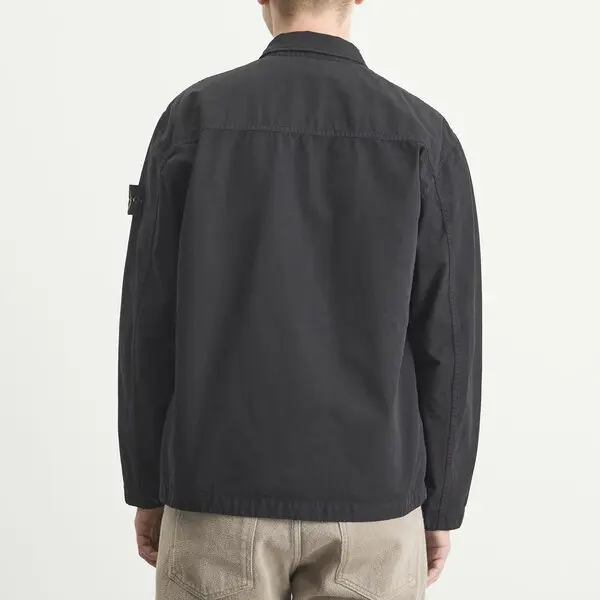 Stone Island Ripstop Zip Shirt Jacket - Black