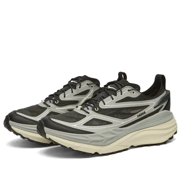 Hoka One One Stinson 7 Trail Running Sneakers - Stellar Grey/eggshell