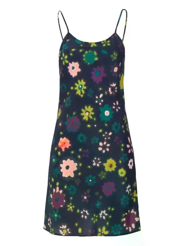 Lhd Floral Slip Dress - Blue
