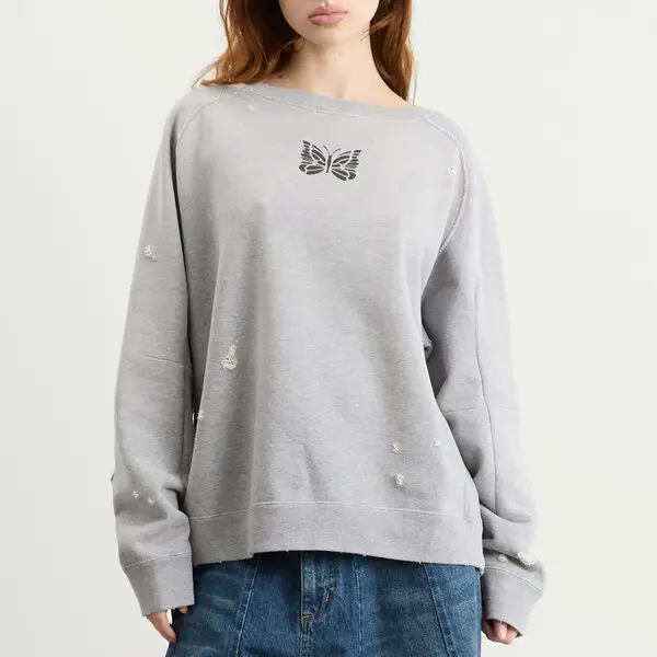 Needles Deconstructed Sweatshirt - Heather Grey