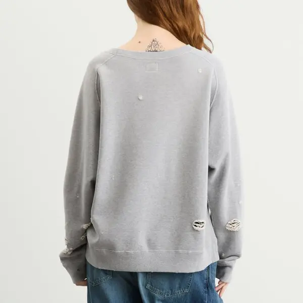 Needles Deconstructed Sweatshirt - Heather Grey
