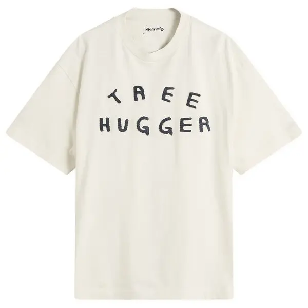 STORY MFG. Grateful Tree Hugger Short Sleeve T-shirt - Ecru