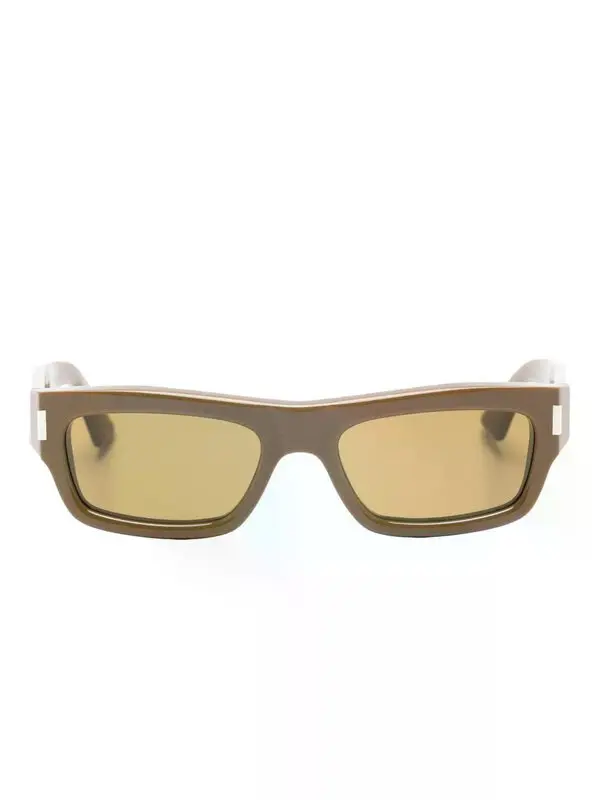 Saint Laurent Rectangle-frame Sunglasses - Green