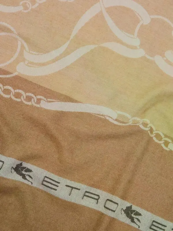 Etro Equine Heraldic-motif Wool Throw Blanket