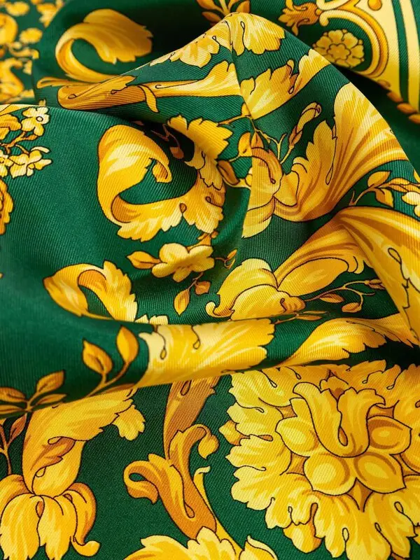 Versace Barocco Print Silk Scarf