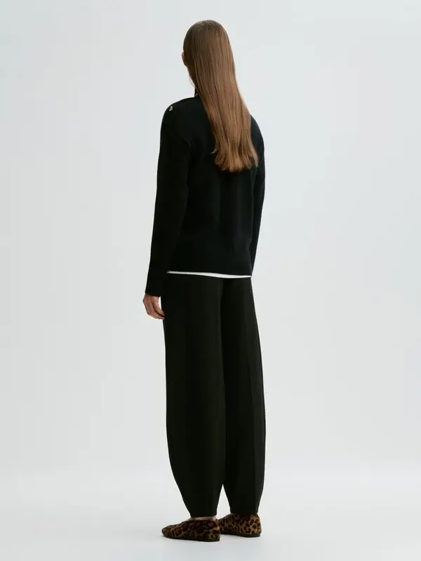 BY MALENE BIRGER Vanille Wool Sweater - Black