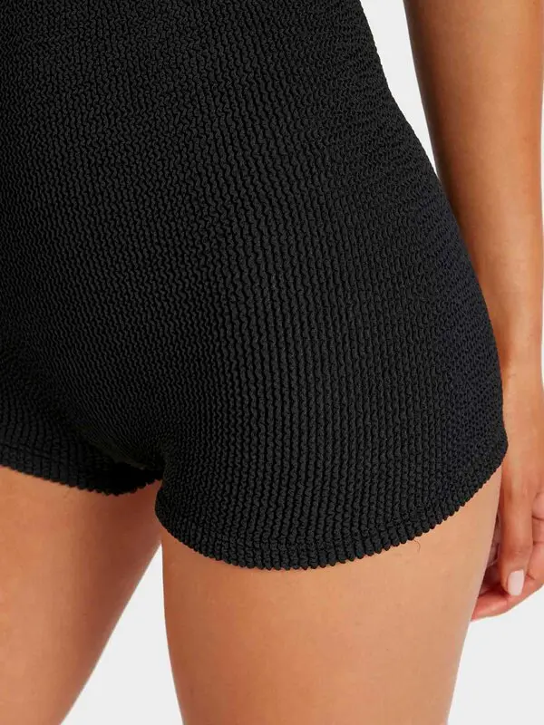 Hunza G Pamela Romper - Crinkle Black