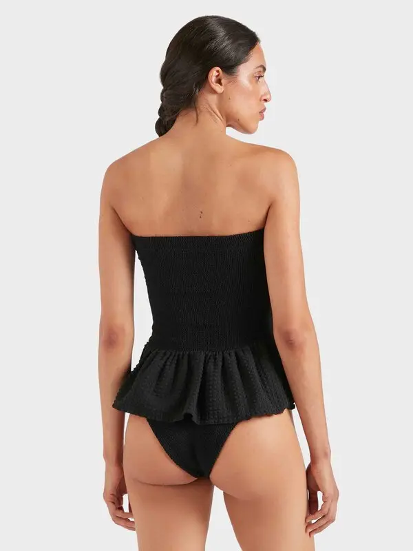 Hunza G Peplum Mini Swim Skirt