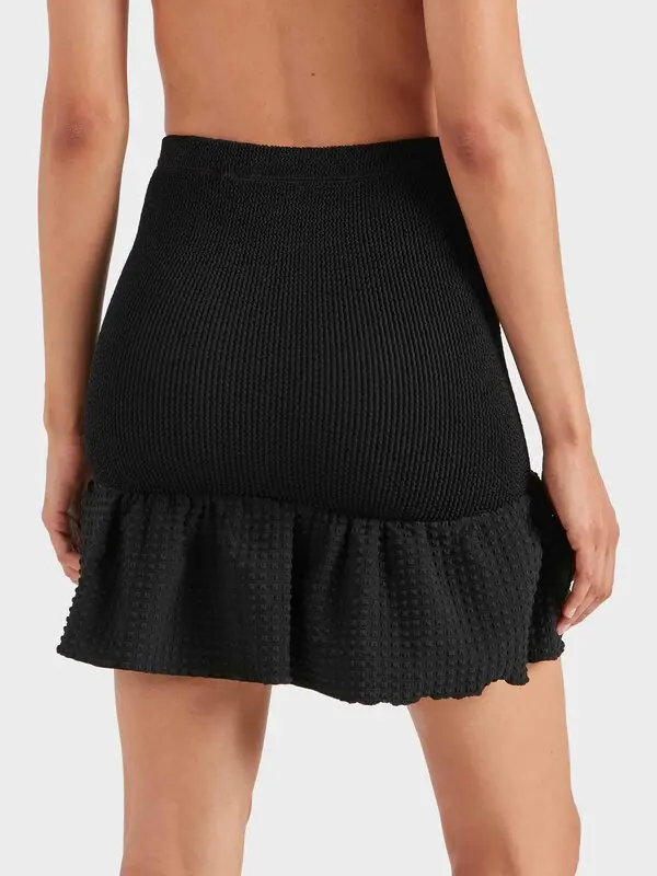 Hunza G Peplum Mini Swim Skirt