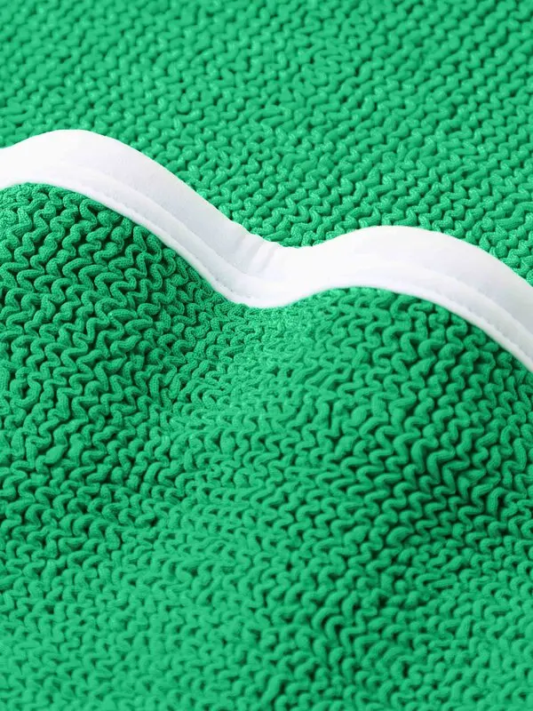 Hunza G Crinkle Devyn Swimskirt/tube Top - Crinkle Emerald/white