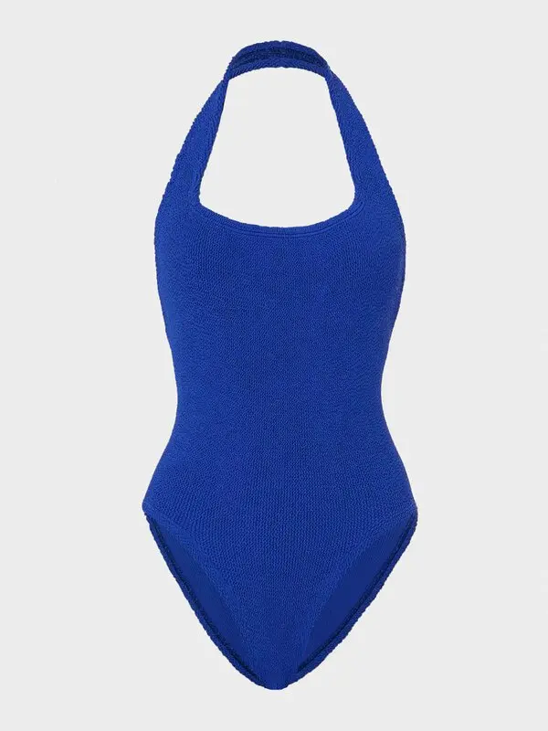 Hunza G Sandy Swim One Piece Halterneck - Royal Blue
