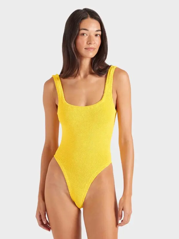Hunza G Square Neck One Piece Swimsuit