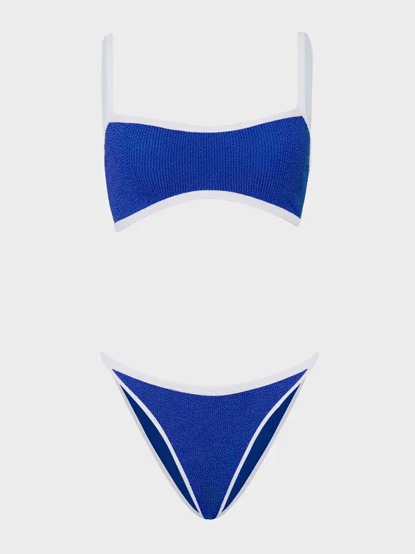 Hunza G Tyler Bikini Set - White/royal Blue