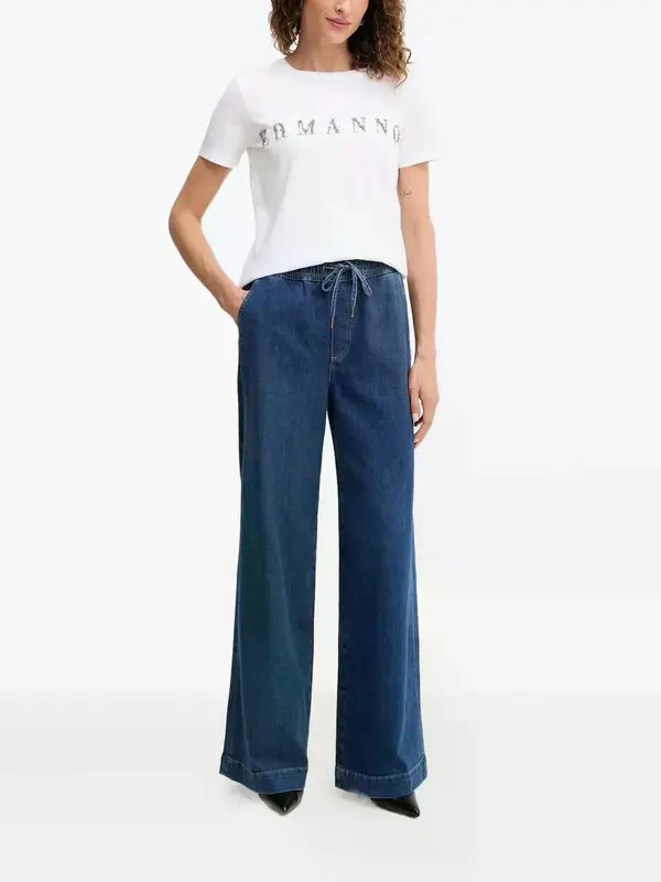 ERMANNO FIRENZE Beaded Logo T-shirt
