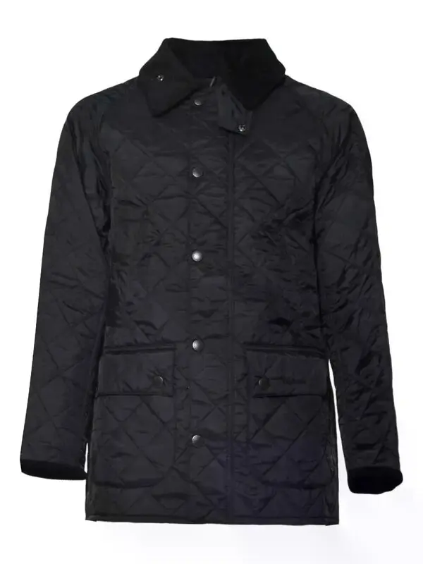 Barbour Quilted Corduroy-collar Coat - Black