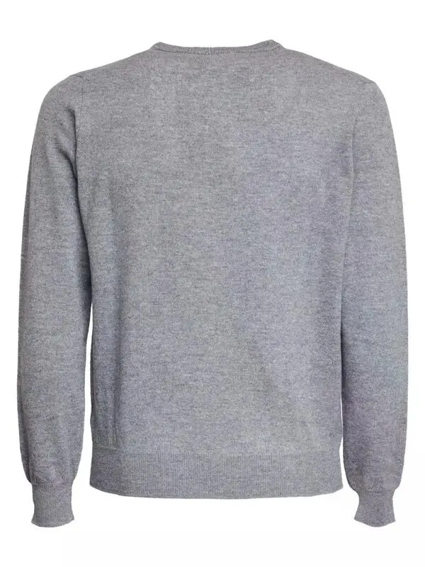 FILIPPO DE LAURENTIIS V-neck Long-sleeve Sweater - Grey
