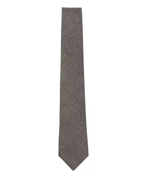 DELL'OGLIO Textured Neck Tie - Grey