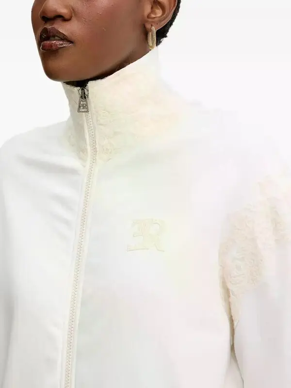 Ermanno Scervino Lace Detail Zip-up Sweatshirt