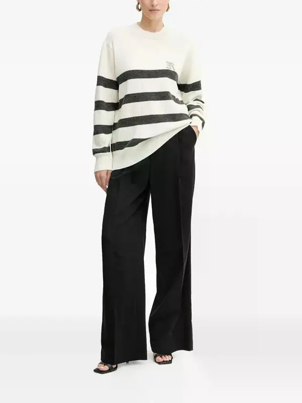ERMANNO FIRENZE Striped Embellished Sweater