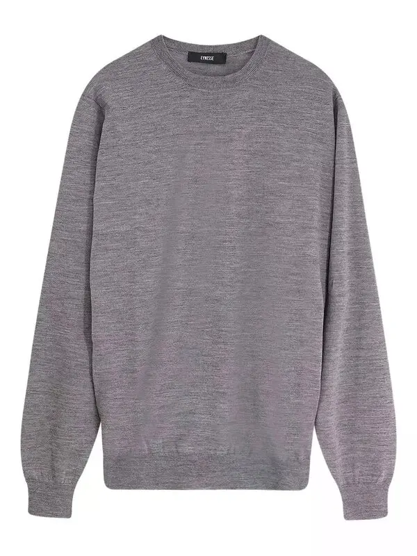 FILIPPO DE LAURENTIIS Crew Neck Merino Wool Sweater - Grey