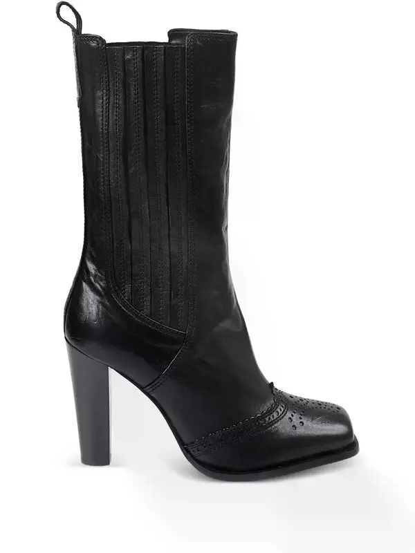 Ermanno Scervino 100mm Square-toe Leather Boots