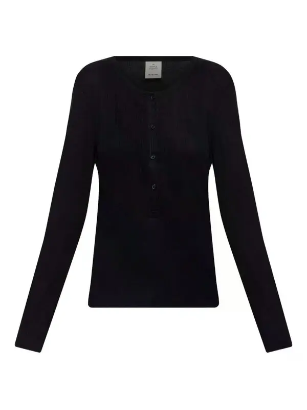 Munthe Fine-ribbed Polo Top