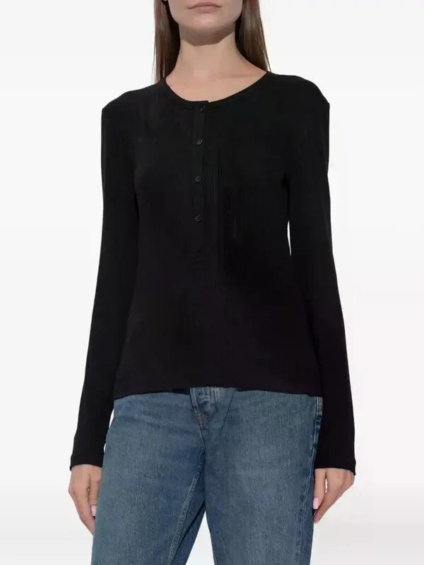 Munthe Fine-ribbed Polo Top