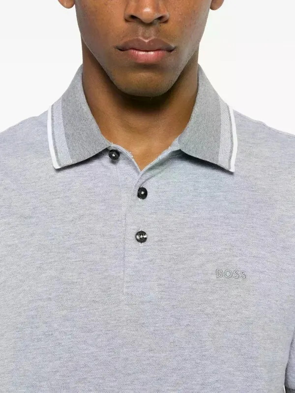 BOSS Buttoned Trim Polo Shirt