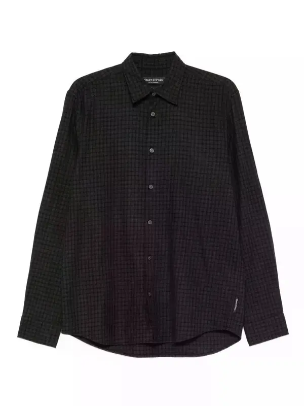 Marc O'polo Checked Long Sleeve Shirt - Black