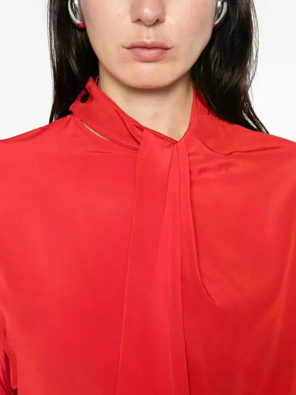 Victoria Beckham Tie-neck Blouse - Red