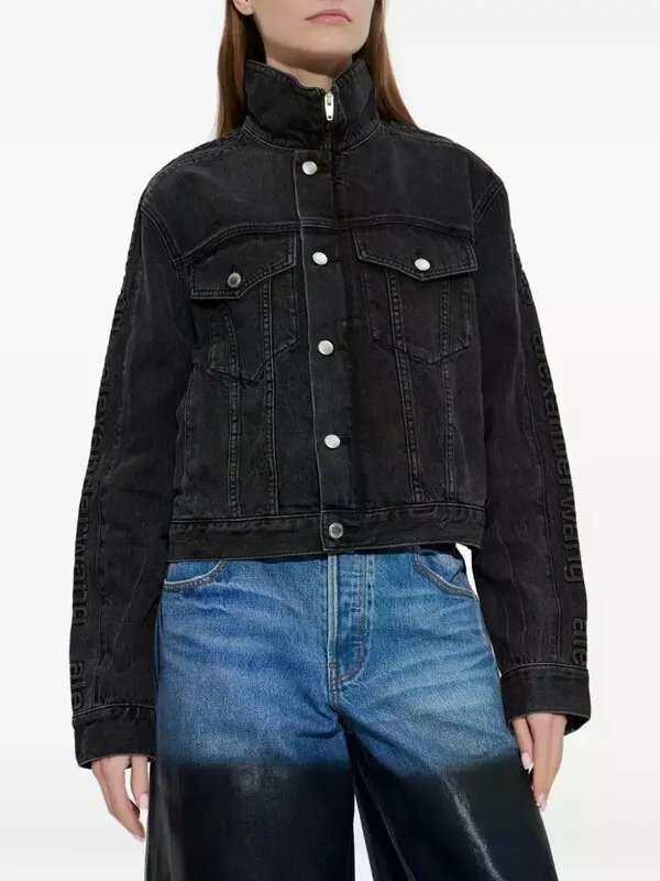 Alexander Wang Zip-up Denim Jacket - Black